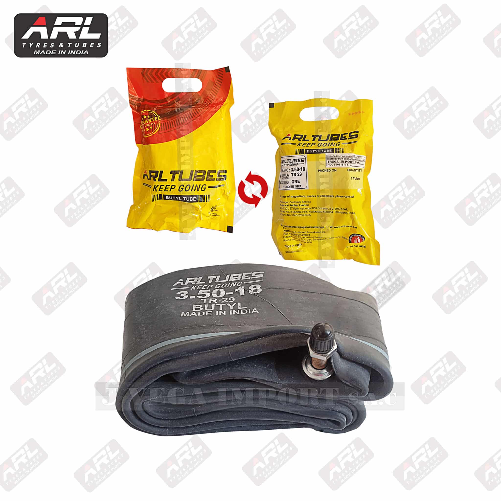 Cámara 350-18 para moto | 350-18-ARL – J VEGA IMPORT SAC